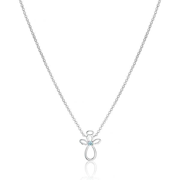 March Birthstone Guardian Angel Aquamarine Necklace | Molly Brown ...